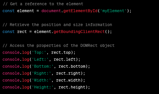 Getboundingclientrect Method In Javascript Coding Help Tips Resources